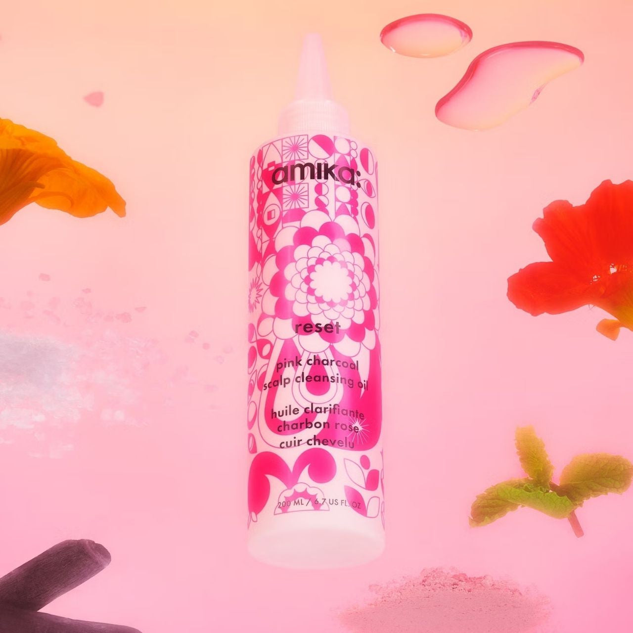 Amika Reset Pink Charcoal Scalp Cleansing Oil 200ml Buy Online Today ...